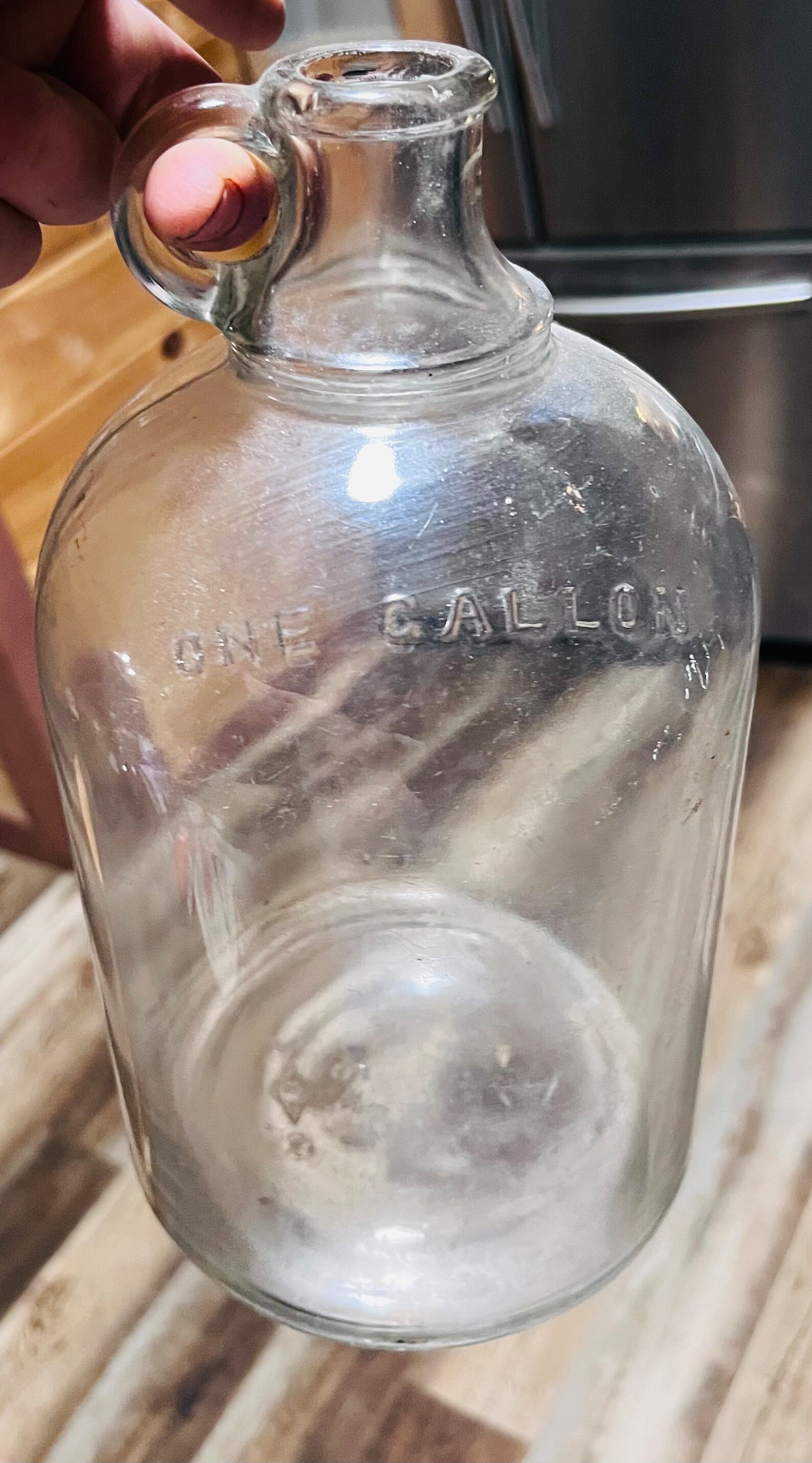 Old Antique One Gallon Clear Jug - Etsy