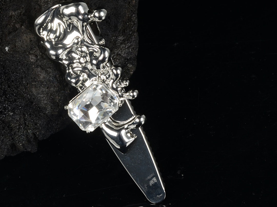 UUP Silver Alloy Liquid-look Faux Single Diamond Hip Hop Gothic Hair ...