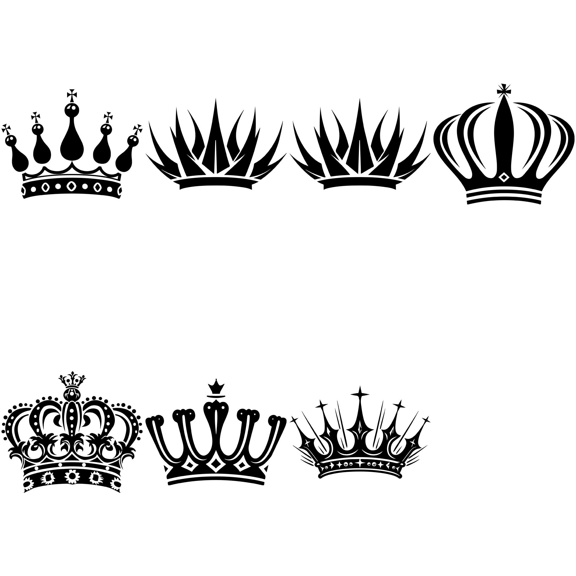 55 Crown SVG PNG Bundle, Crowns Svg Bundle, Crown Clipart, Crown Svg ...