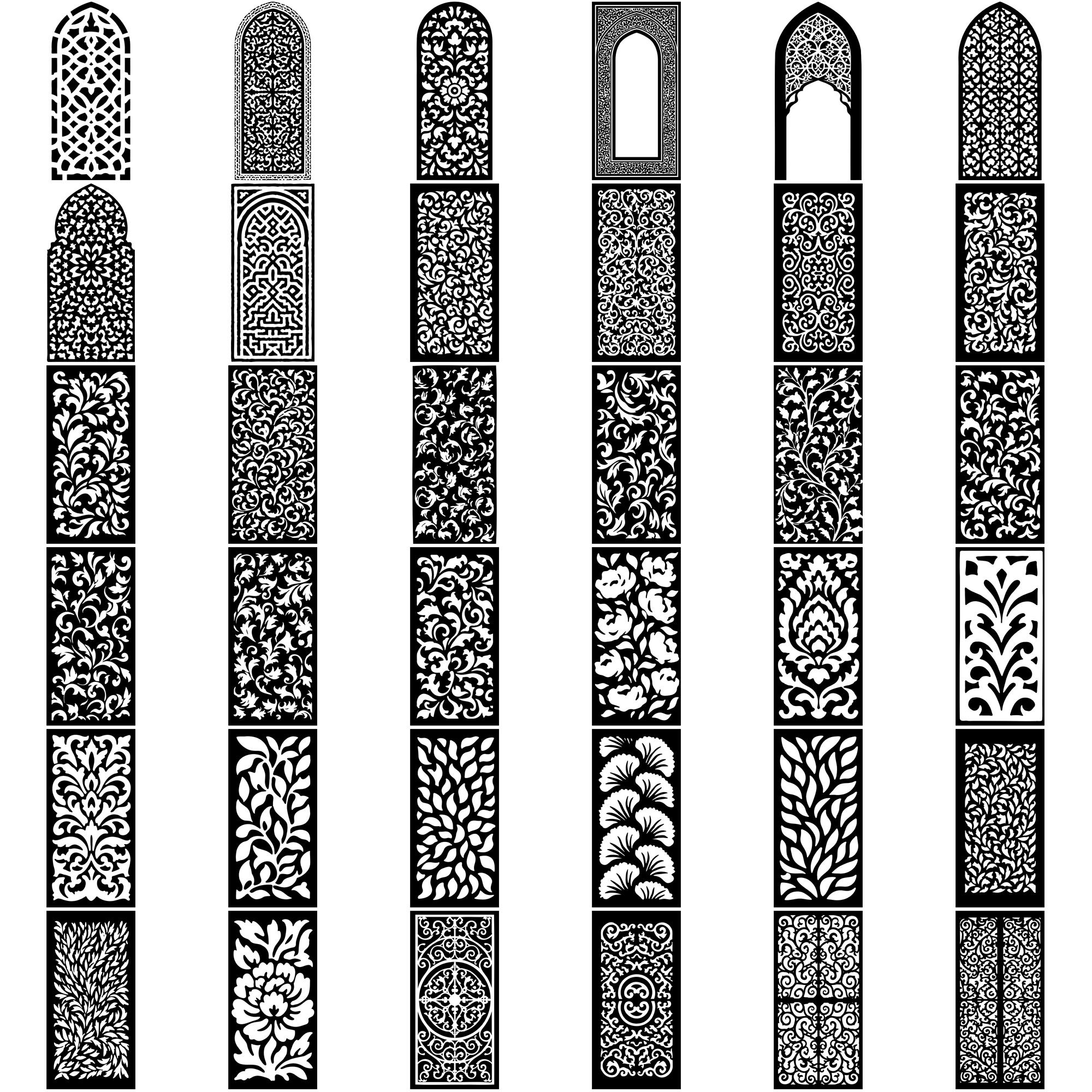 Black & White Decor Panel SVG Bundle: Cricut, Silhouette, Invitation ...