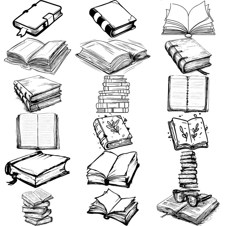 Book SVG Cut Files: 150 Unique Designs for Cricut and Crafts - Etsy