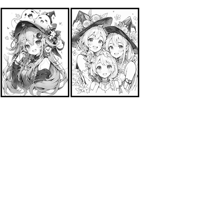 Kawaii Halloween Coloring Pages Bundle Super Cute Holiday - Etsy