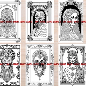 50 Portraits of Horror Coloring Pages - Etsy