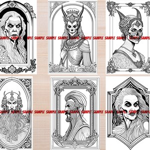 Coloring Pages Set: Gothic Horror Portraits - 50 Printable Designs - Etsy