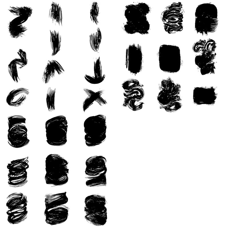 200 Brushtrokes SVG Bundle, Paint Line Svg, Paint Brush Stroke Svg ...