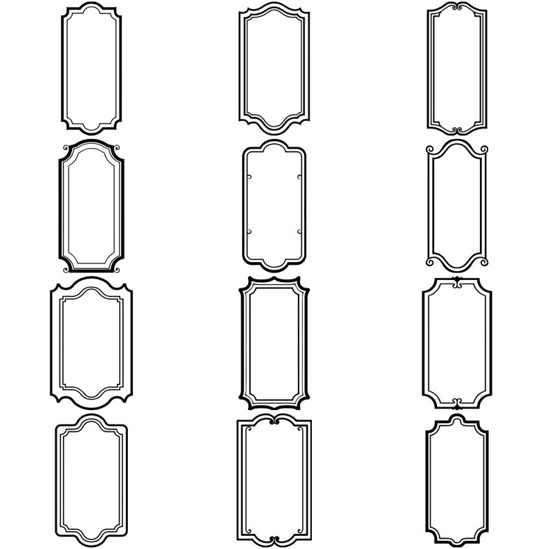 105 Simple Border Clipart Bundle / Outline & Stamp/ Retro Vintage ...