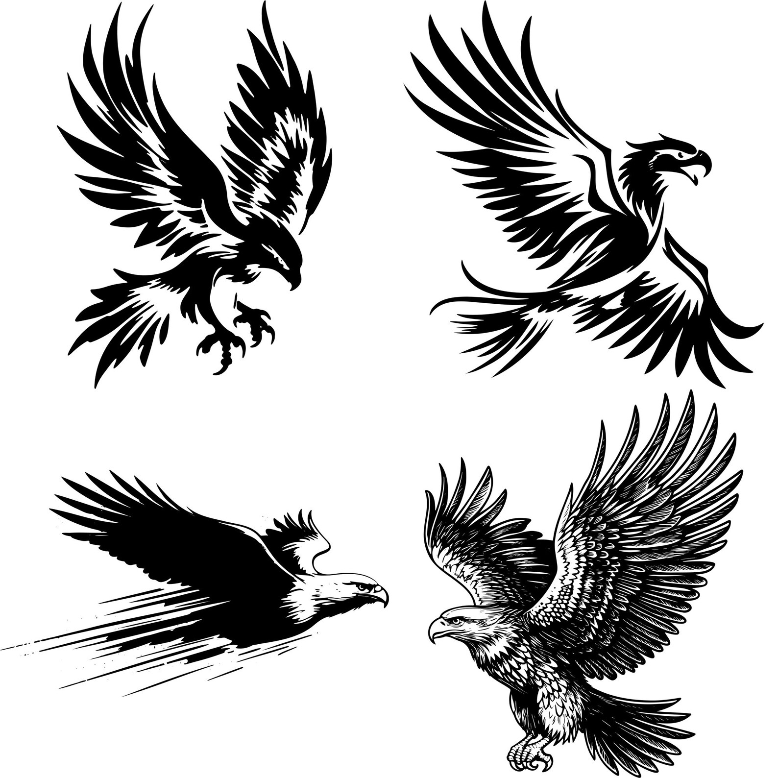 Eagle Head SVG Bundle: Bird of Prey Decals (30 Digital Designs) - Etsy