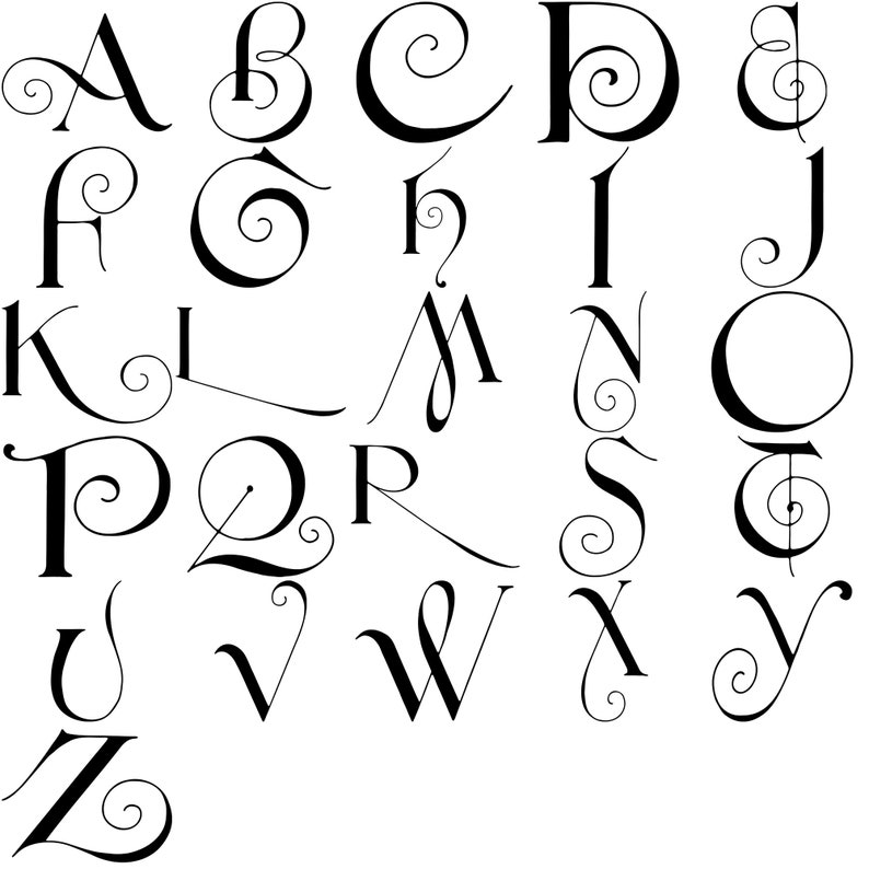 Monogram Alphabet SVG Bundle: 6 Fonts, Cut File (digital Download) - Etsy