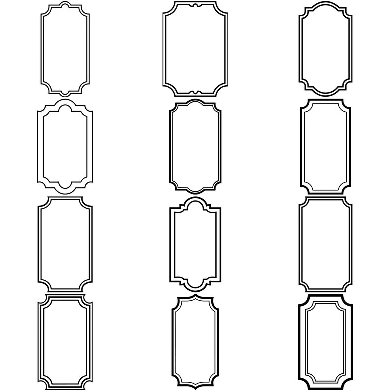 105 Simple Border Clipart Bundle / Outline & Stamp/ Retro Vintage ...