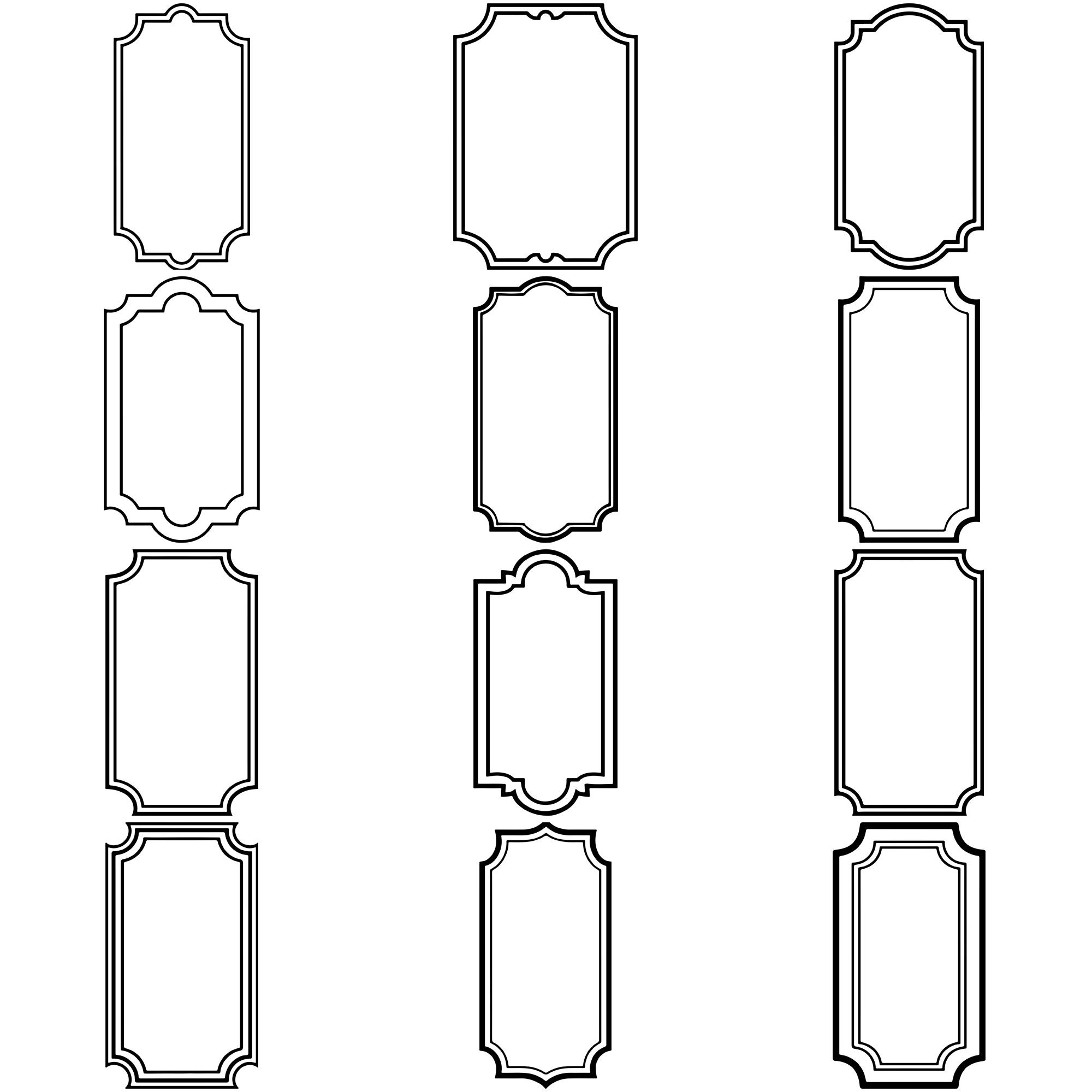 105 Simple Border Clipart Bundle / Outline & Stamp/ Retro Vintage ...