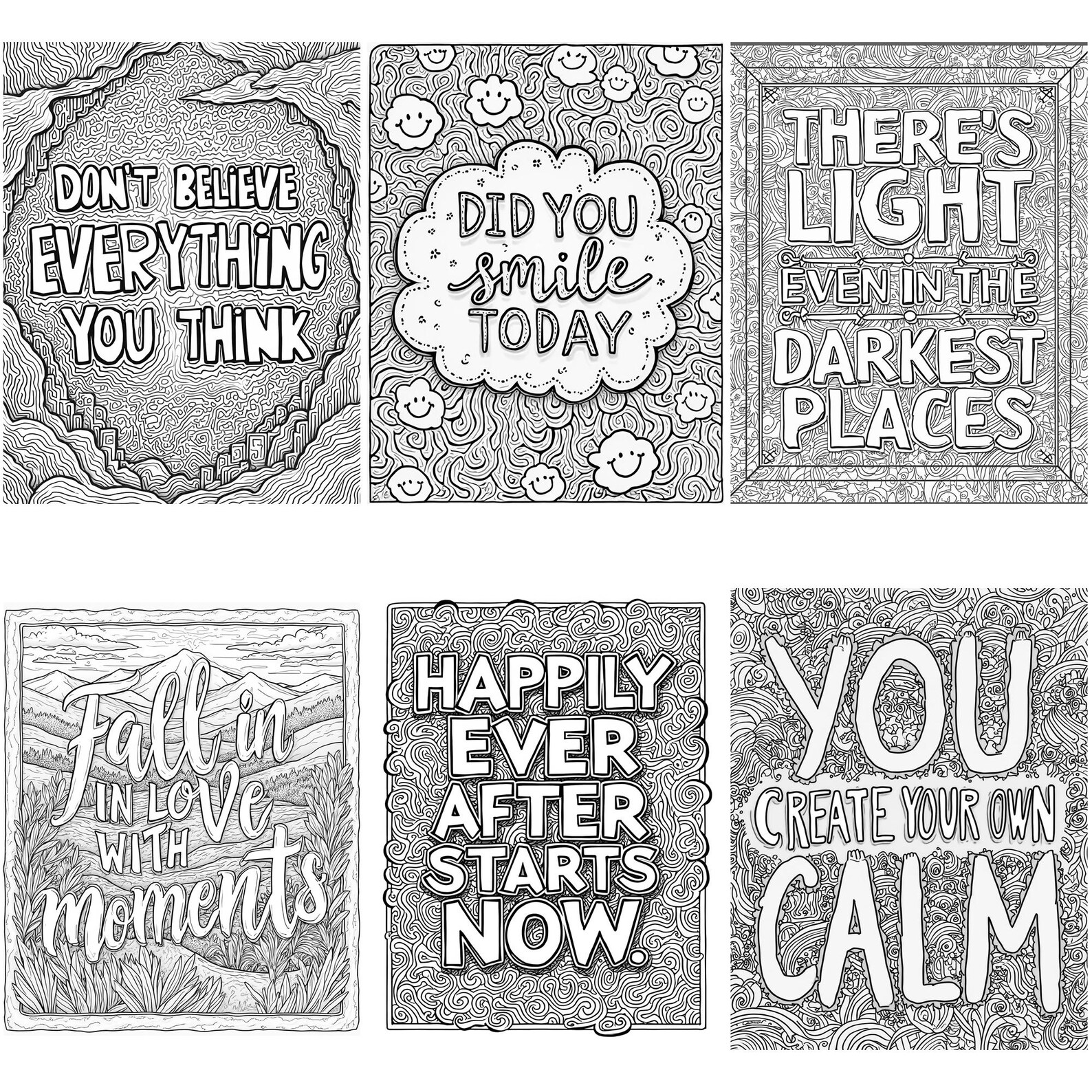 50 Motivation Coloring Pages | Inspirational Motivational Quotes ...