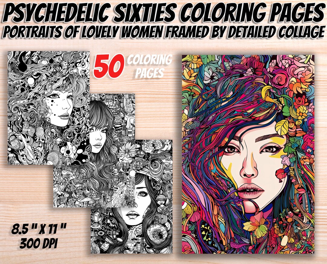 Printable Coloring Pages, Coloring Download, Hippy, Hippies, Sixties ...