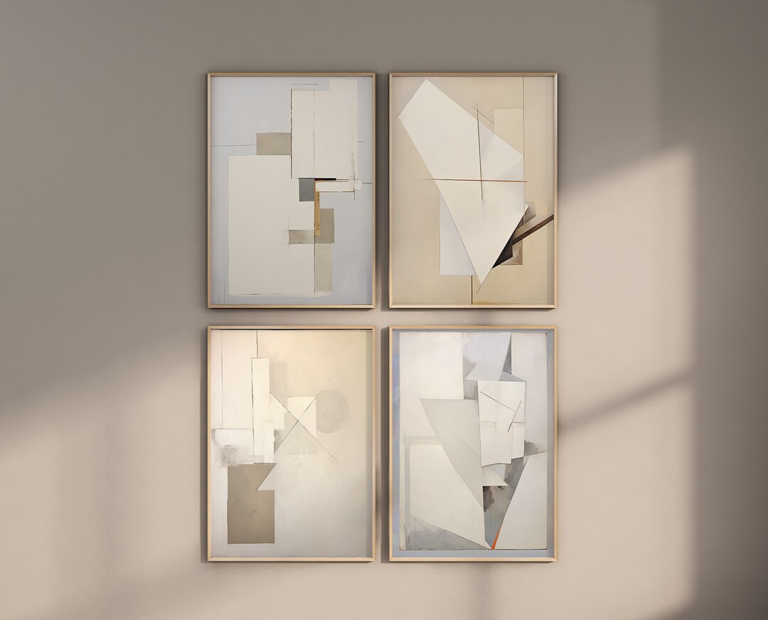 Deconstructed Minimalism Collage Bundle Poster Set Industrial - Etsy