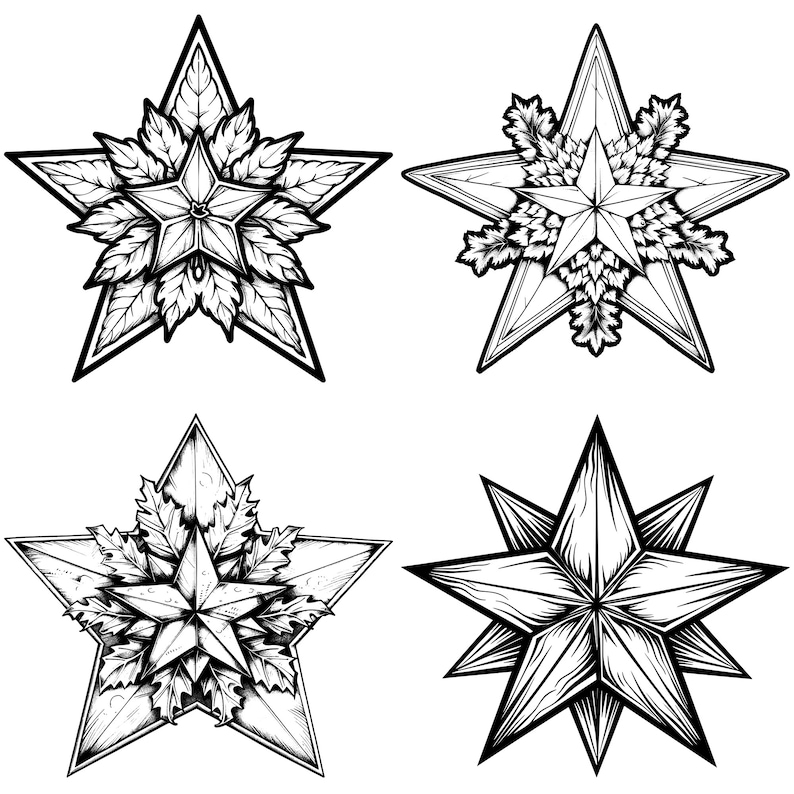 Paquete SVG PNG de estrellas, paquete SVG de patrones de estrellas ...