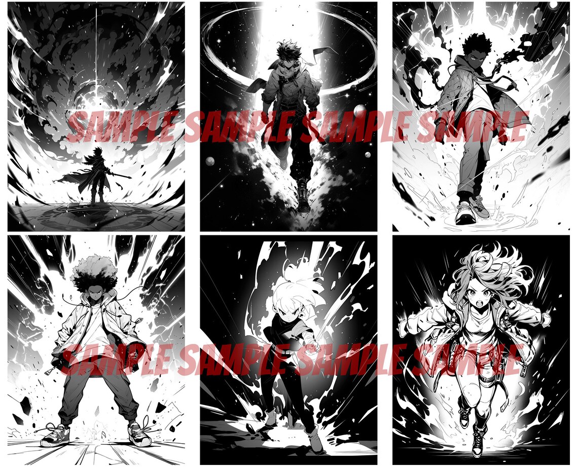 Action Manga Coloring Pages, Action Anime Coloring Pages, Adult ...