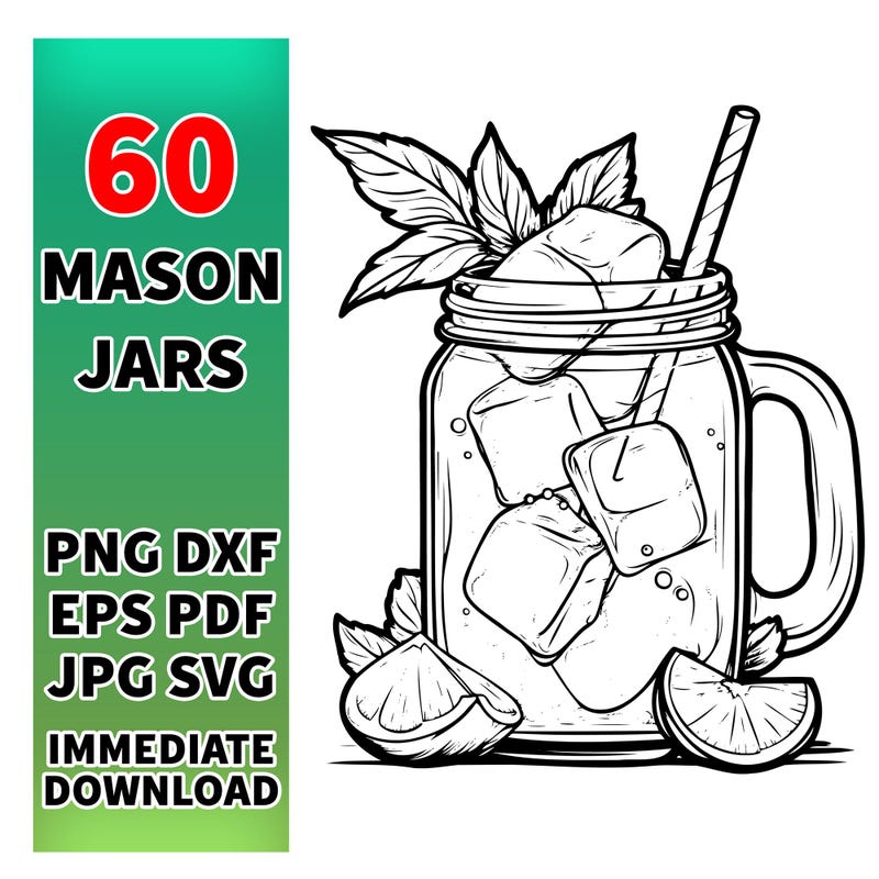 Mason Jar Decal - Etsy