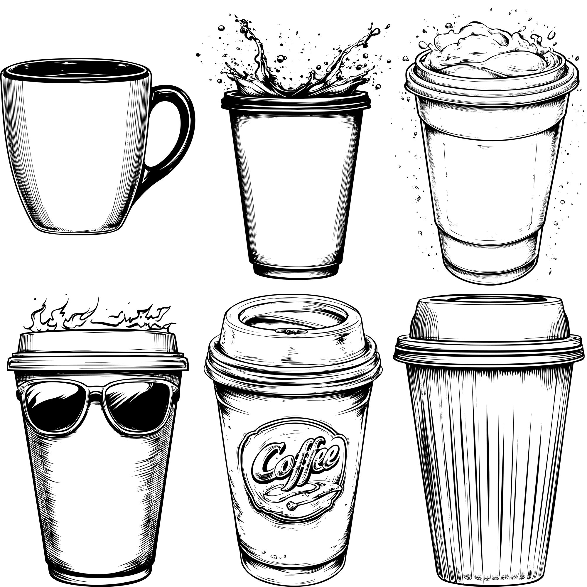 Coffee Svg/ Coffee Cup Svg/ Coffee Image/ Decal/ Stencil/ Vinyl/ Cut ...