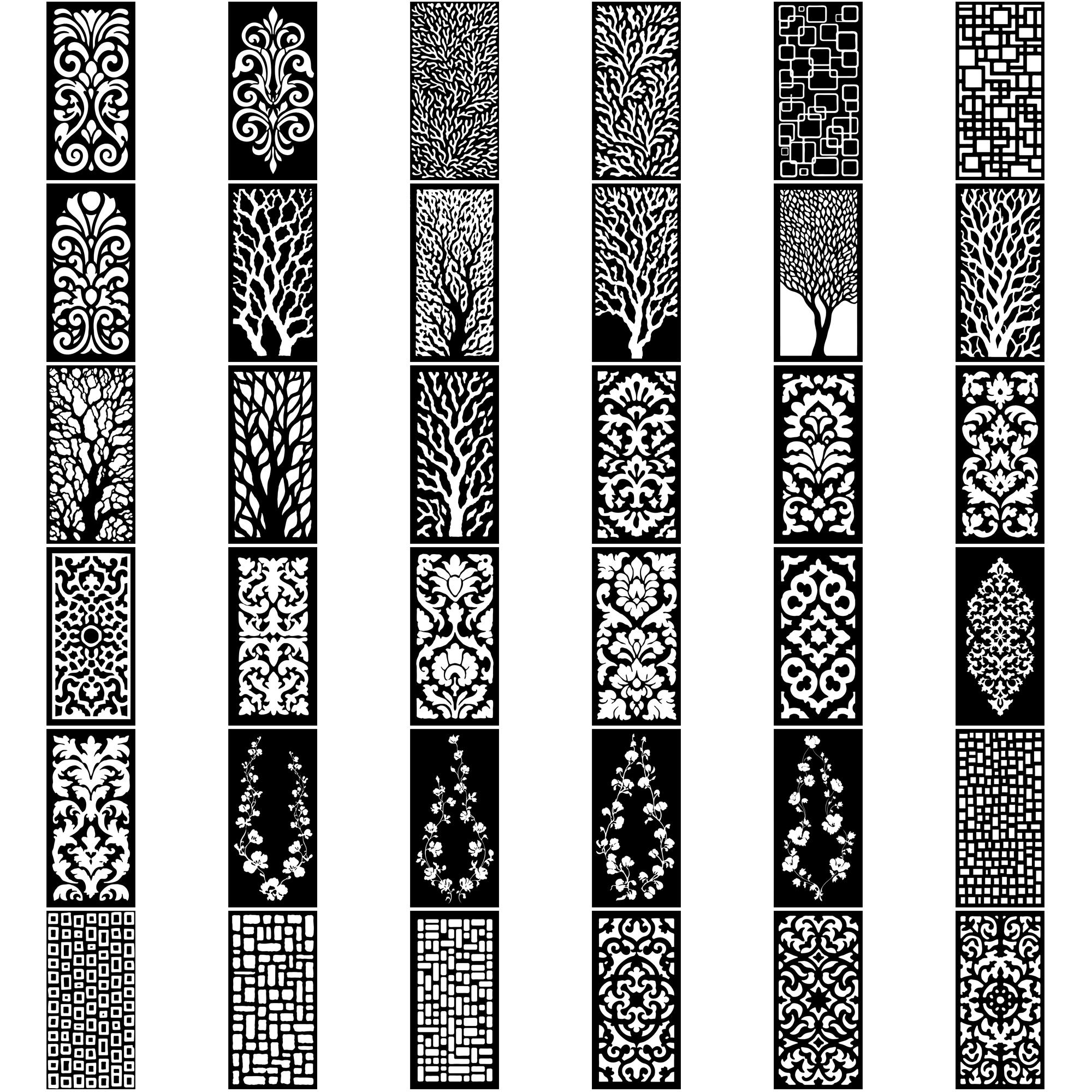 Black & White Decor Panel SVG Bundle: Cricut, Silhouette, Invitation ...