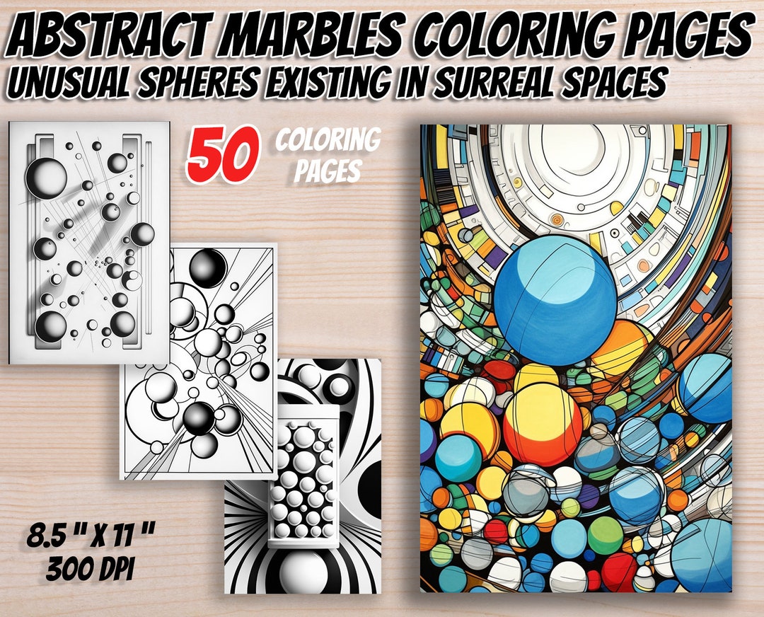 50 Marbles Coloring Pages - Etsy