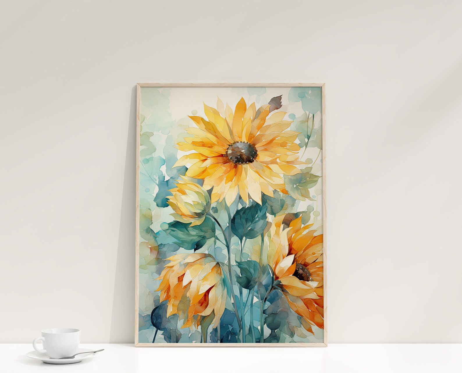 Impressionistic Sunflower Oil Paintings Bundle Poster Set - Etsy