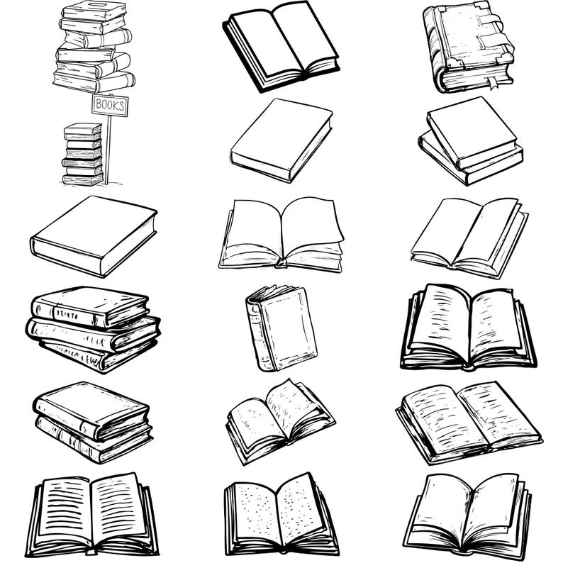 Book SVG Cut Files: 150 Unique Designs for Cricut and Crafts - Etsy