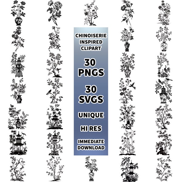Chinoiserie Svg Files - Etsy