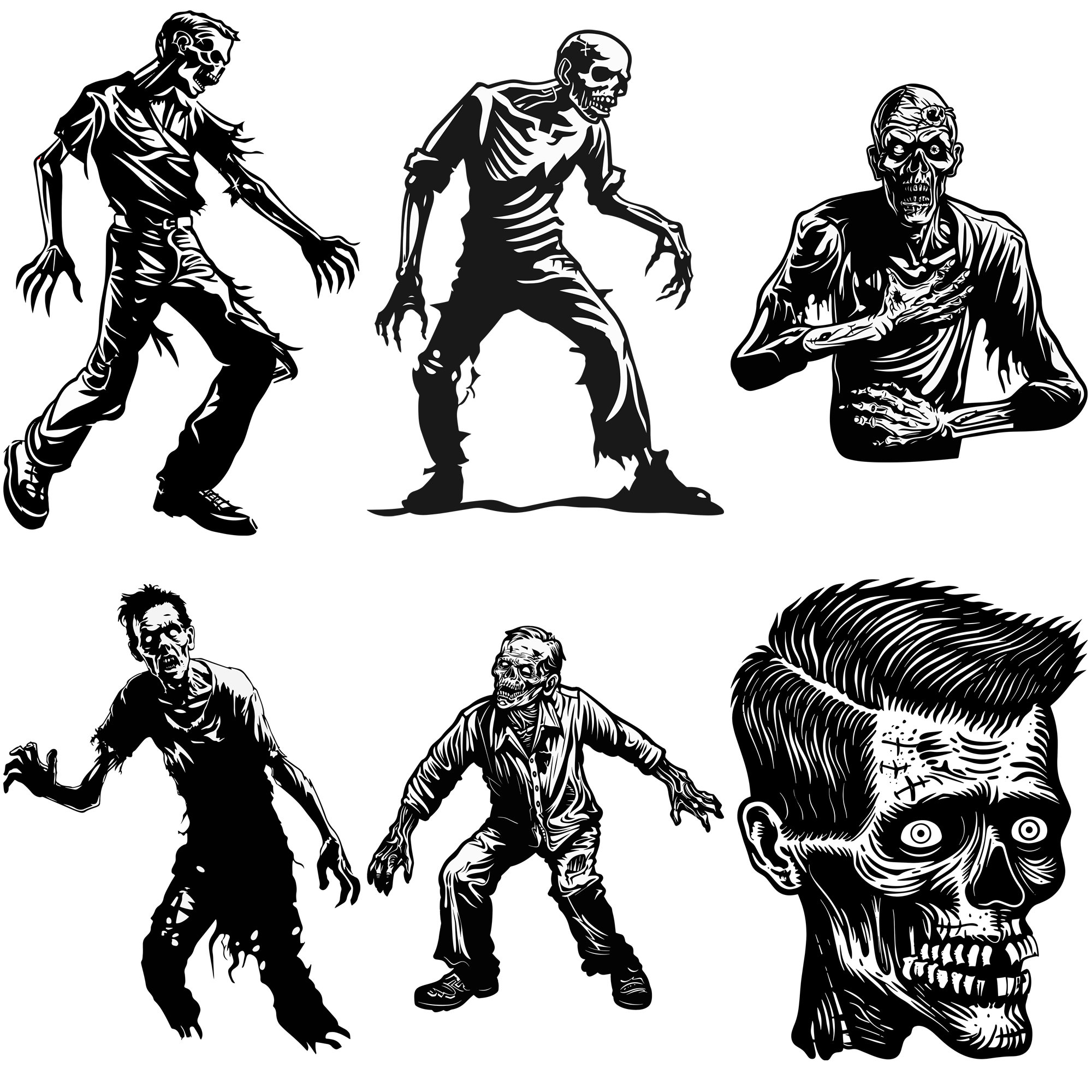 Vintage Zombies Svg Bundle, Zombies Svg Files for Cricut, Zombies ...