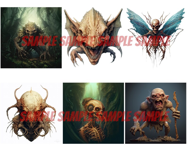 Mutant Horror Clipart, Halloween Clipart, Biological Horror Clipart ...