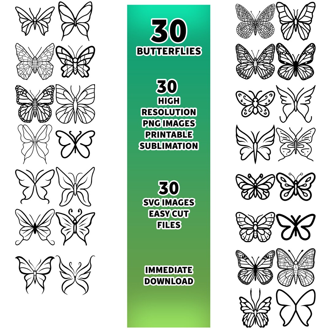 Butterfly SVG, Butterfly Bundle SVG Files, Butterfly Png, Butterfly ...