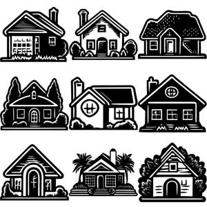 House SVG Clipart Bundle - 80 Cut Files for Cricut and Silhouette - Etsy