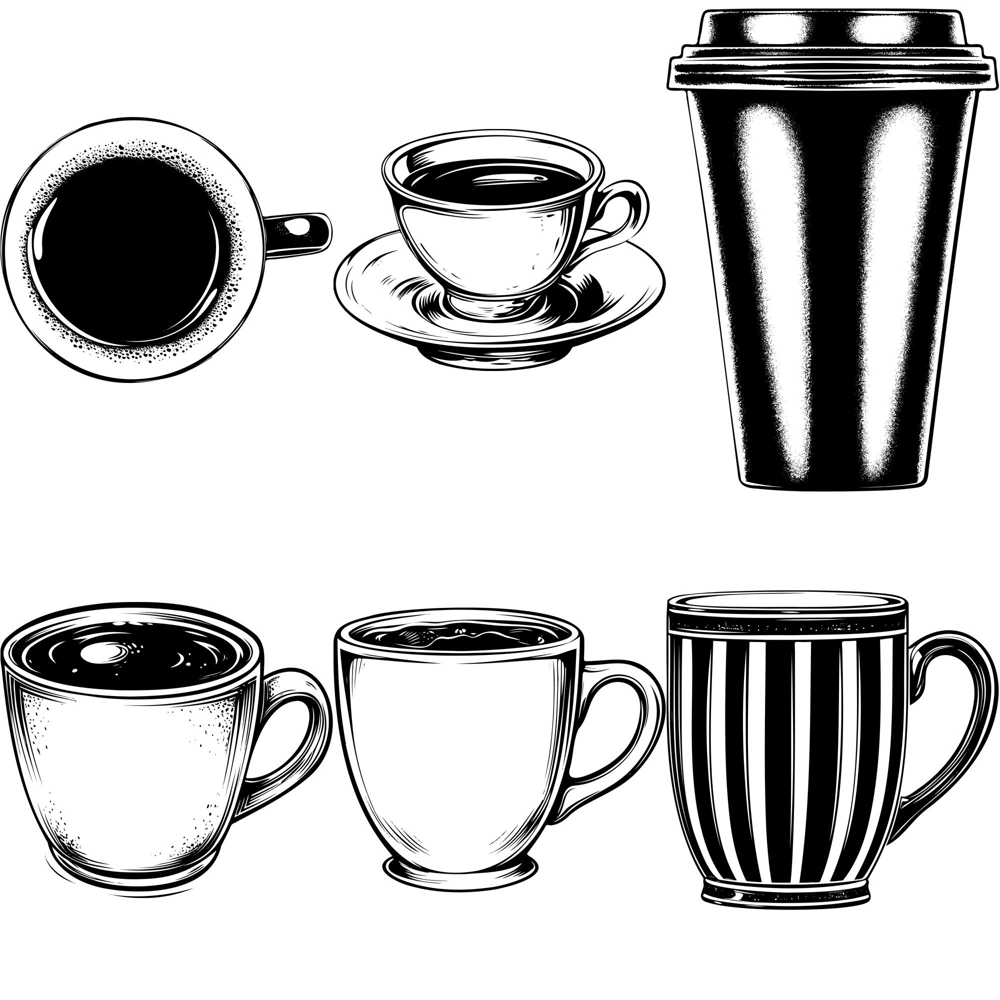 Coffee Svg/ Coffee Cup Svg/ Coffee Image/ Decal/ Stencil/ Vinyl/ Cut ...