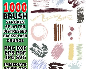 Splatter Svg / Brush Strokes Svg Paint Brush Svg / Splatter Background Keychain Svg / Overlay ...