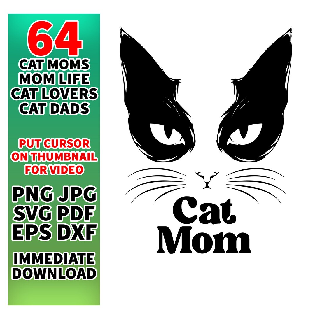 Cat Mom Svg,cat Mom Clipart,cut File Cat Mama SVG Cutting File Fur Mom ...