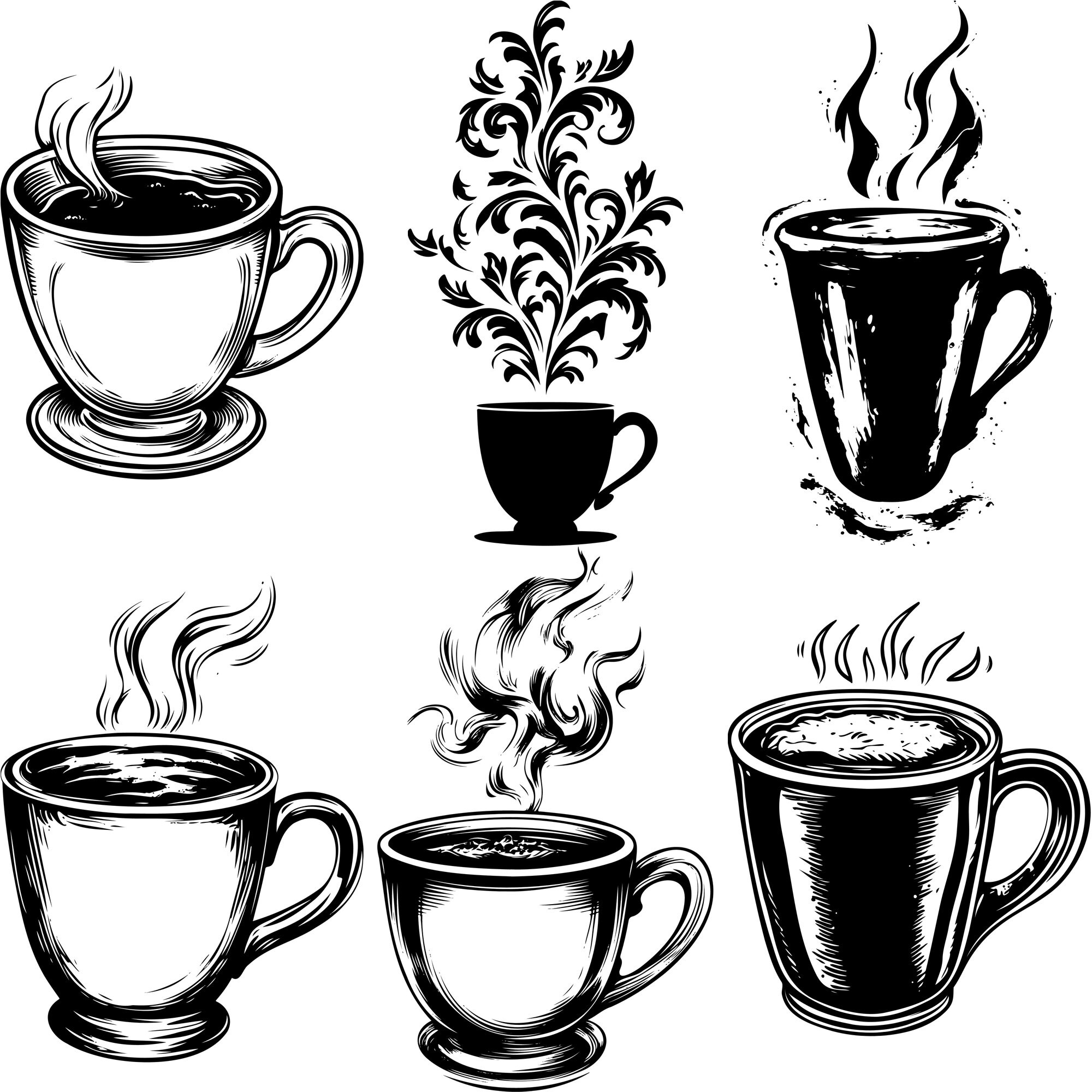 Coffee Svg/ Coffee Cup Svg/ Coffee Image/ Decal/ Stencil/ Vinyl/ Cut ...
