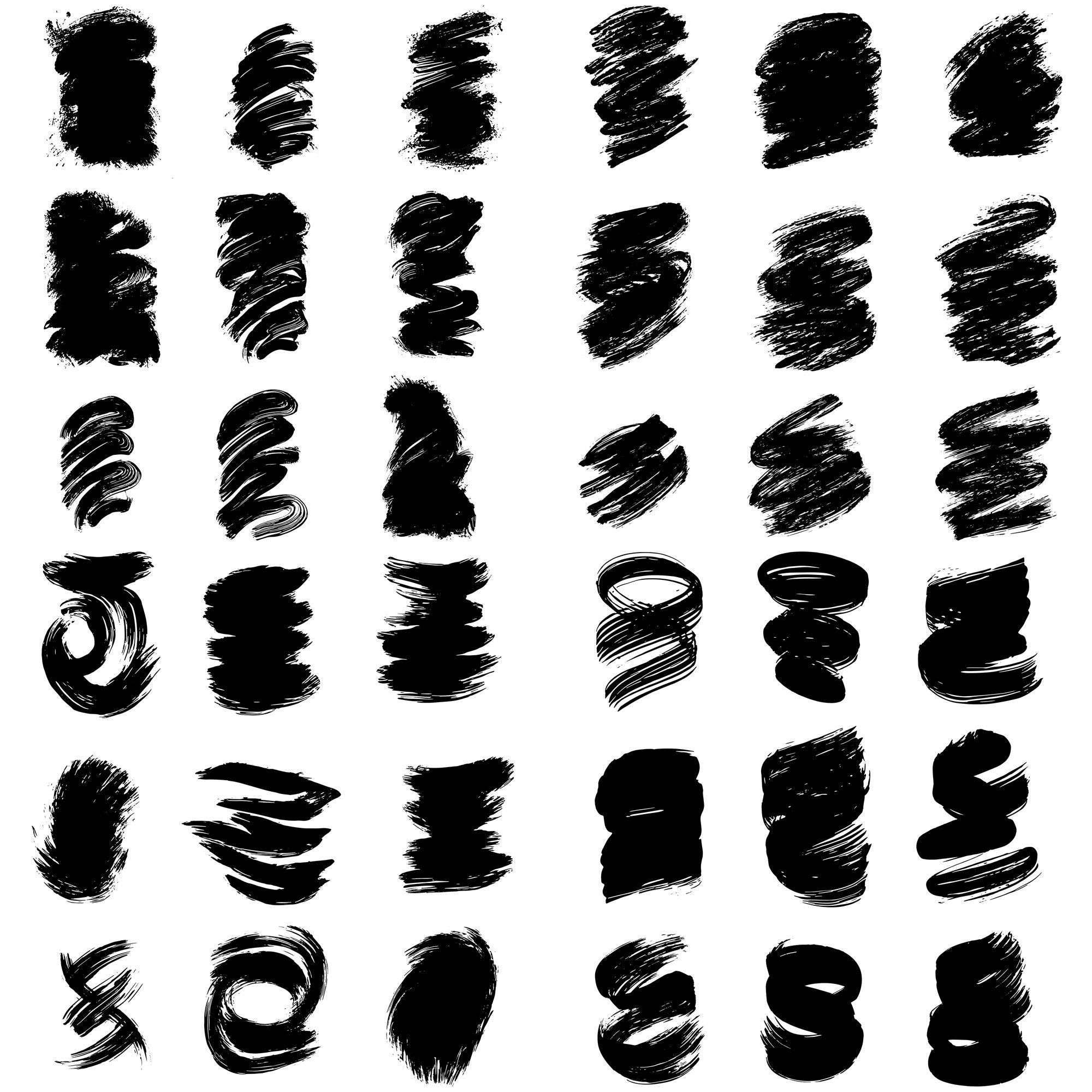 200 Brushtrokes SVG Bundle, Paint Line Svg, Paint Brush Stroke Svg ...