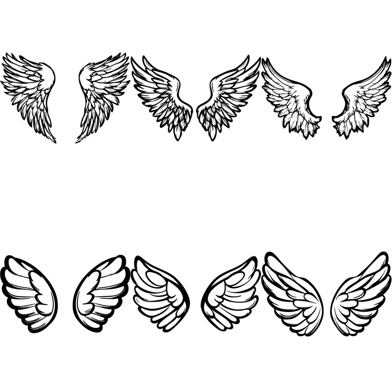 Alas de ángel SVG, Alas de ángel svg, Alas de ángel PNG, Forma de alas ...