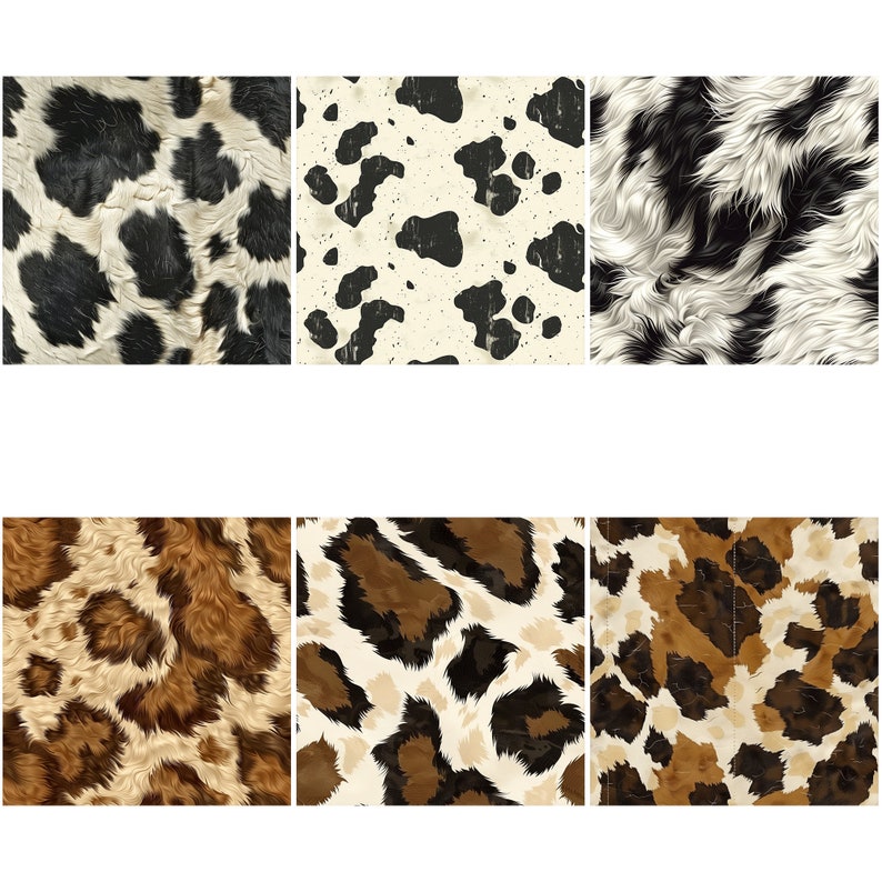 Cowhide Pattern SVG Bundle - 50 Seamless Rustic Farm Prints - Etsy