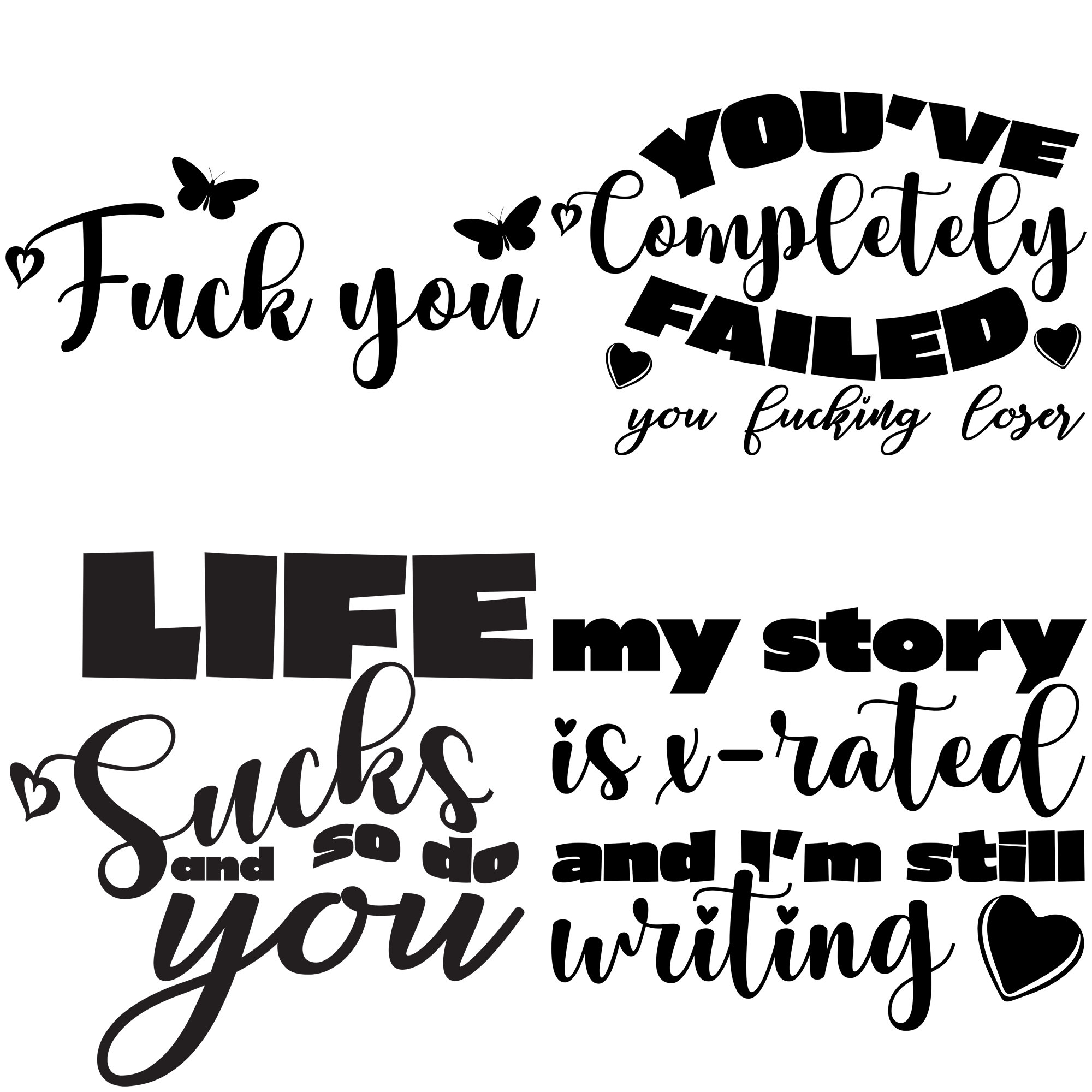 Sarcastic Jokes SVG Bundle, Sarcastic Svg, Negative SVG, Demotivational ...