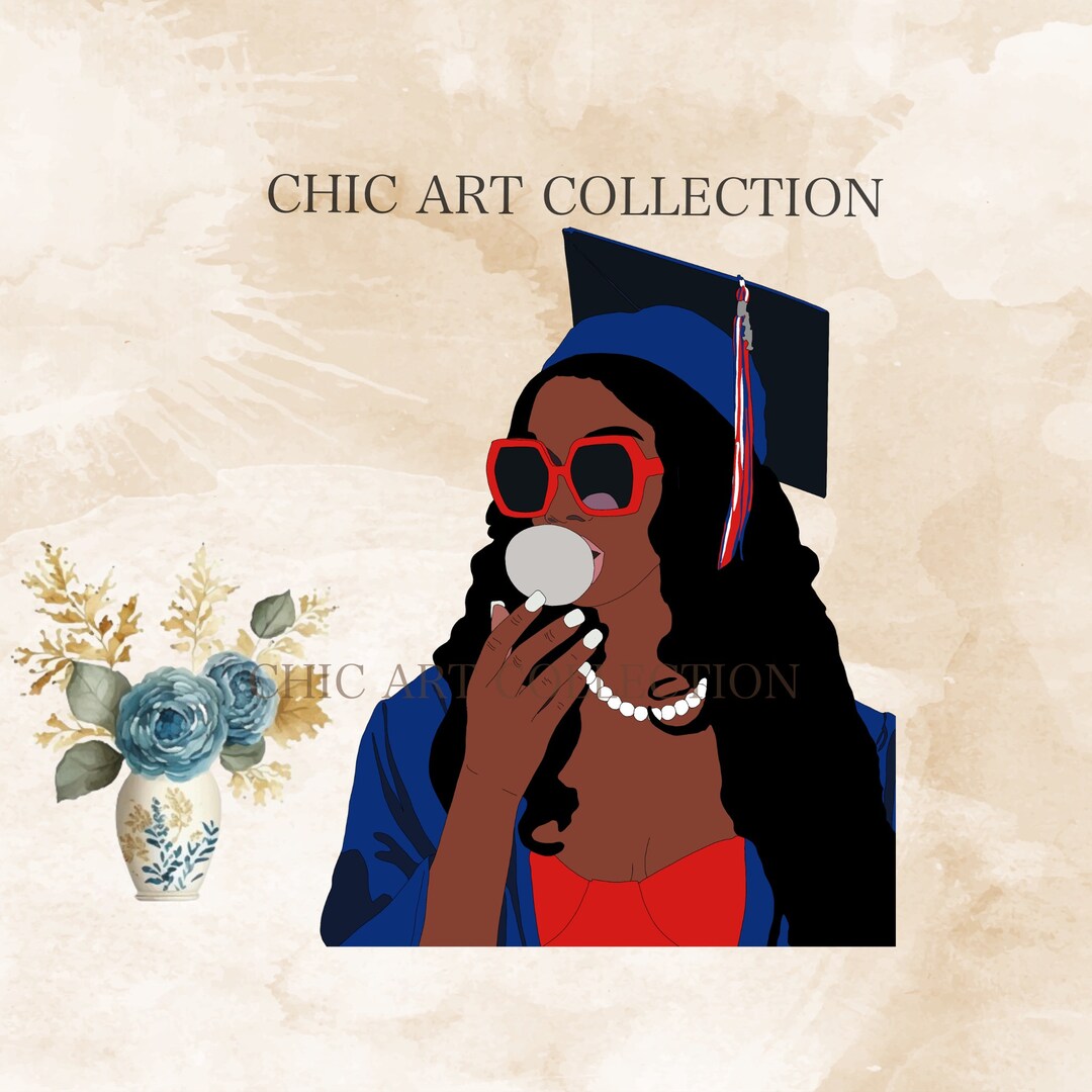 Grad Girl PNG Clipart, Graduation Clipart, Black Woman Clipart, Black ...