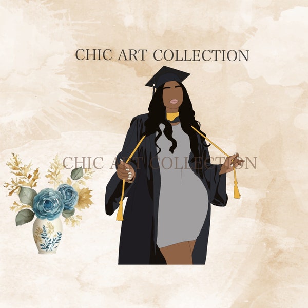 Black Girl Graduation Png - Etsy