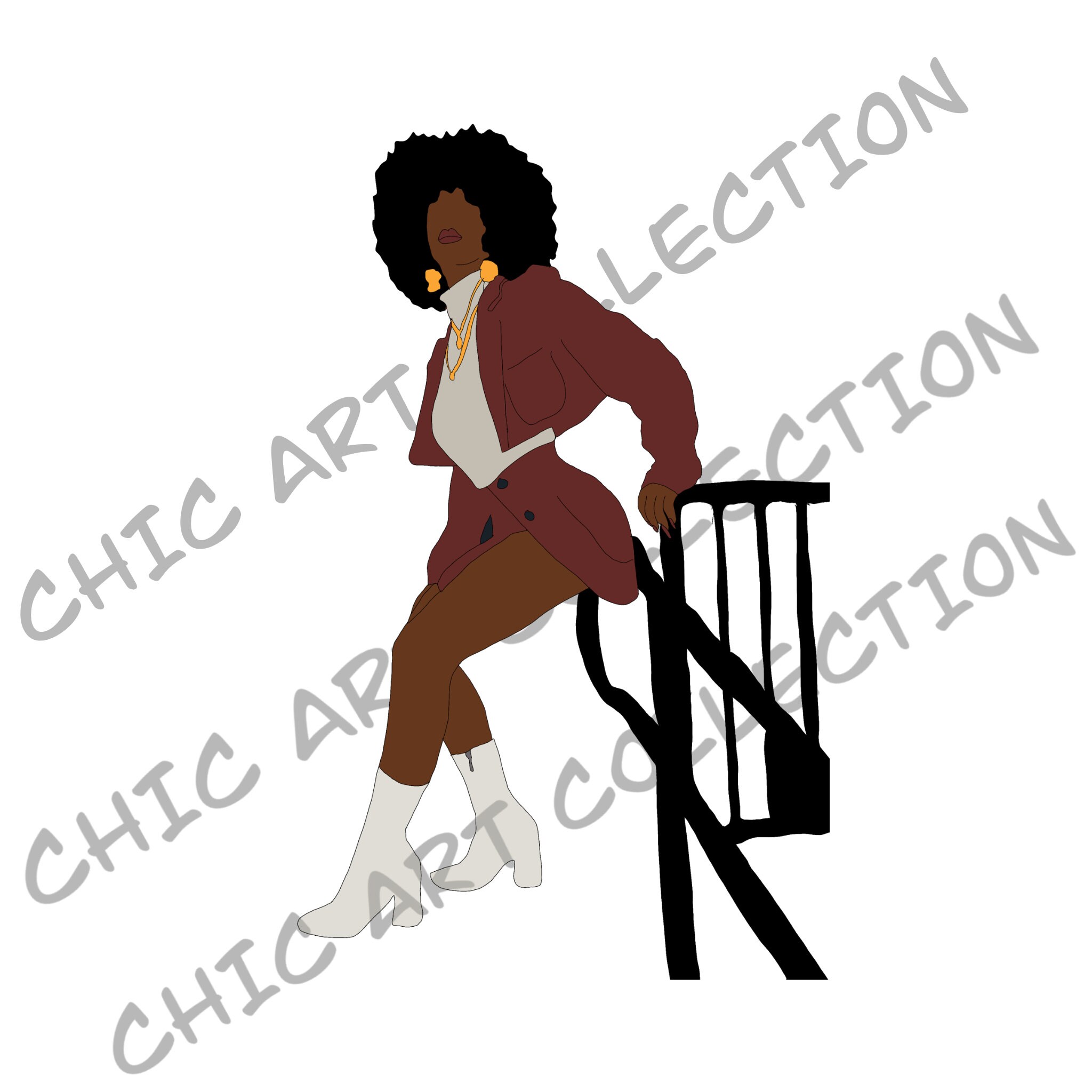 Black Woman Clipart, African American Woman Clipart, Black Woman Png ...