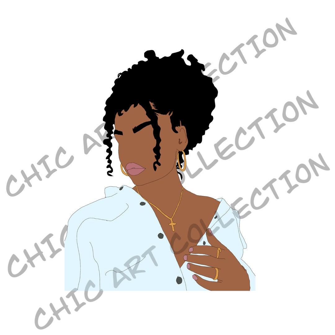 Black Woman Clipart African American Woman Clipart Black - Etsy