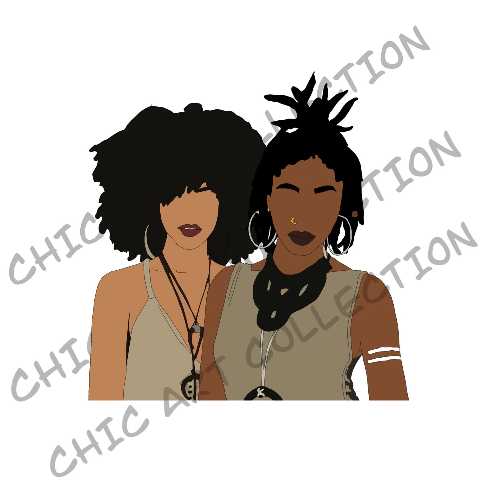 Best Friend Black Women Clipart Black Women Clipart African - Etsy