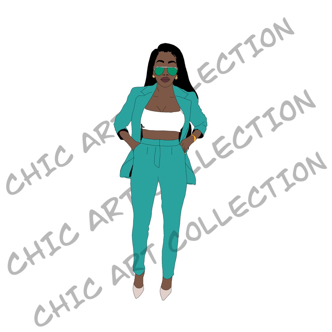 Black Woman Clipart African American Woman Clipart Black - Etsy