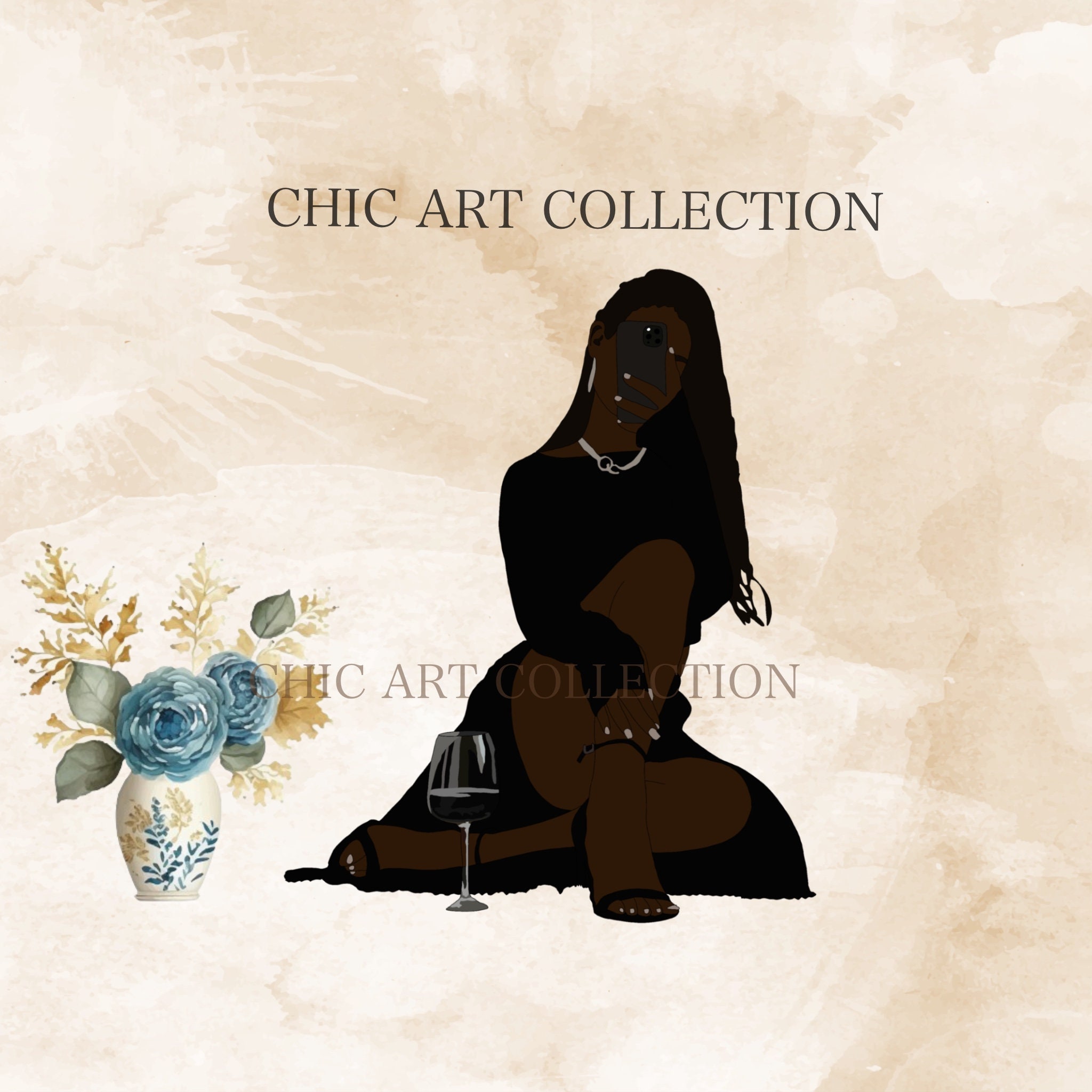Black Woman Clipart, African American Woman Clipart, Black Woman Png, Fashion Girl Clipart ...