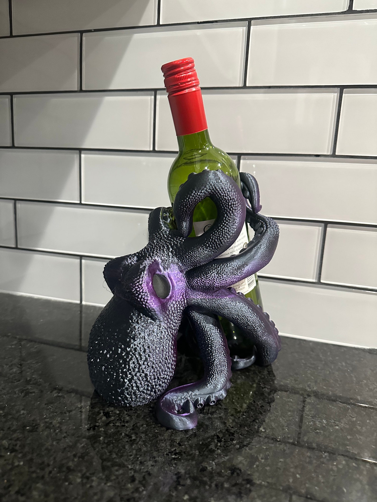 3D Printed Octopus Wine Bottle Holder - Etsy