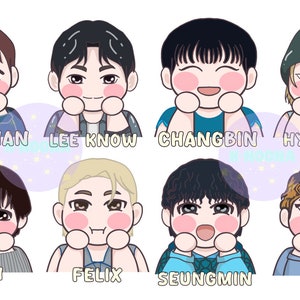 Stray Kids Inspired Chibi Art | Kawaii Stray Kids Fan Art | Digital ...