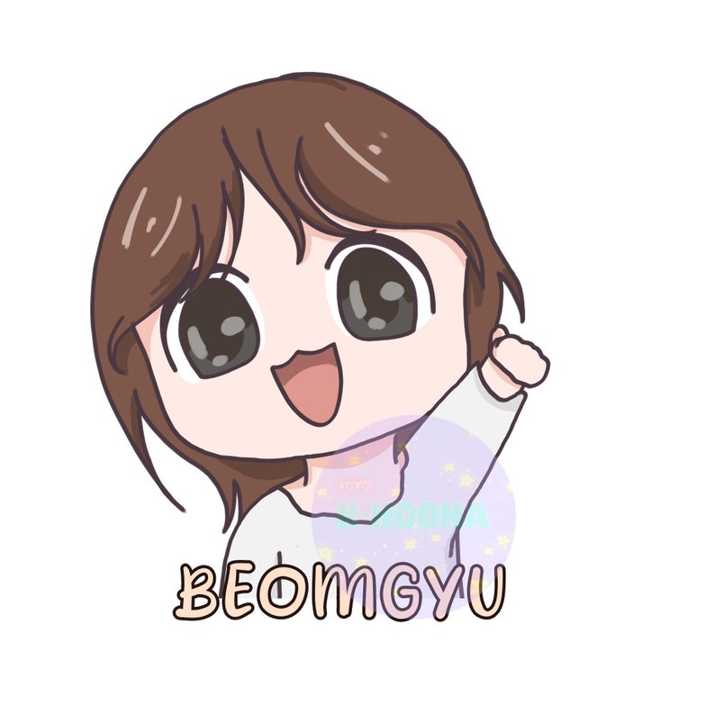 TXT Inspired Chibi Art TOMORROW X TOGETHER Kawaii Txt Fan Art Digital ...