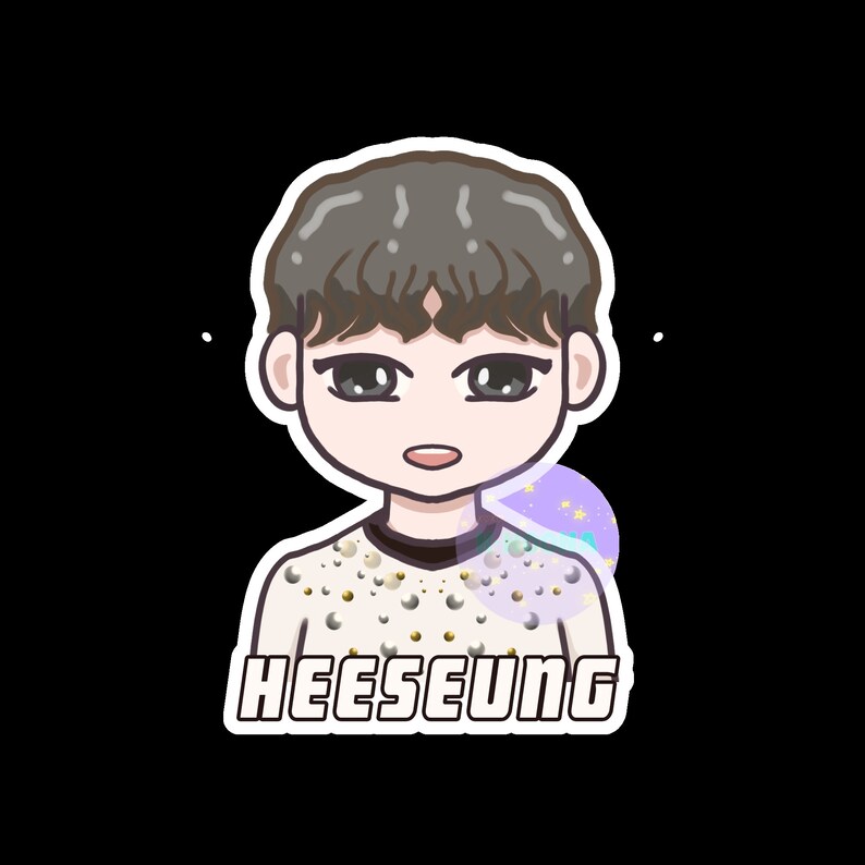 Enhypen Inspired Chibi Art Kawaii Enhypen Fan Art Digital Kpop Sticker ...