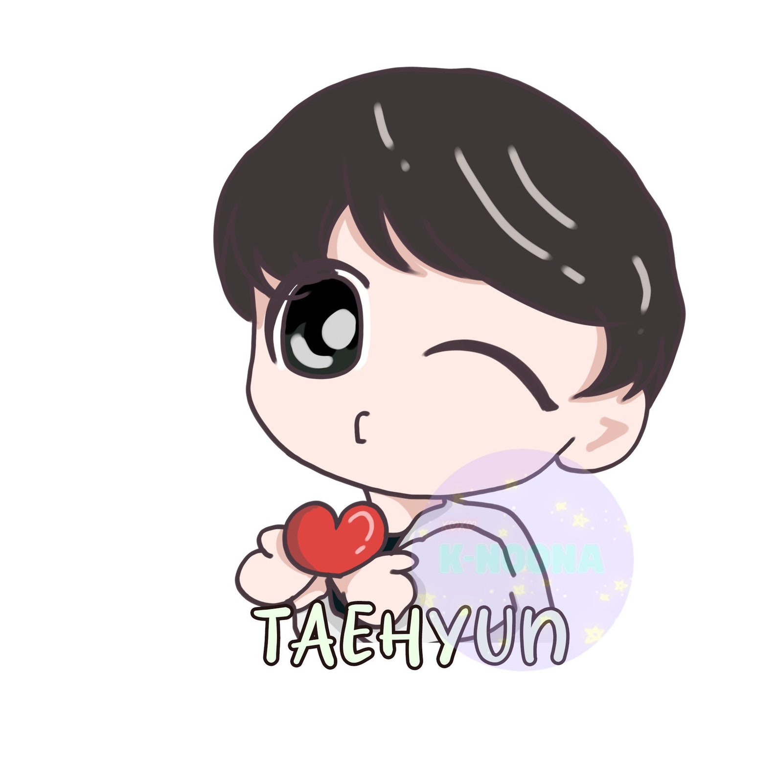 TXT Inspired Chibi Art TOMORROW X TOGETHER Kawaii Txt Fan Art Digital ...